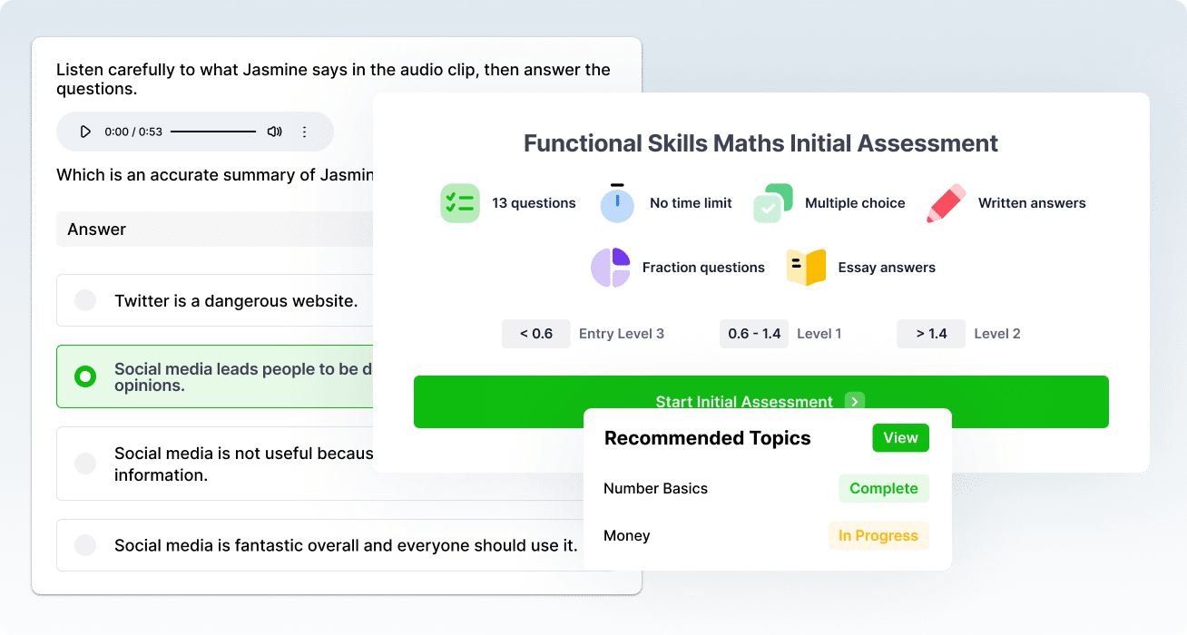 Functional Skills English Entry Level 3 Online Exam | Ofqual Regulated