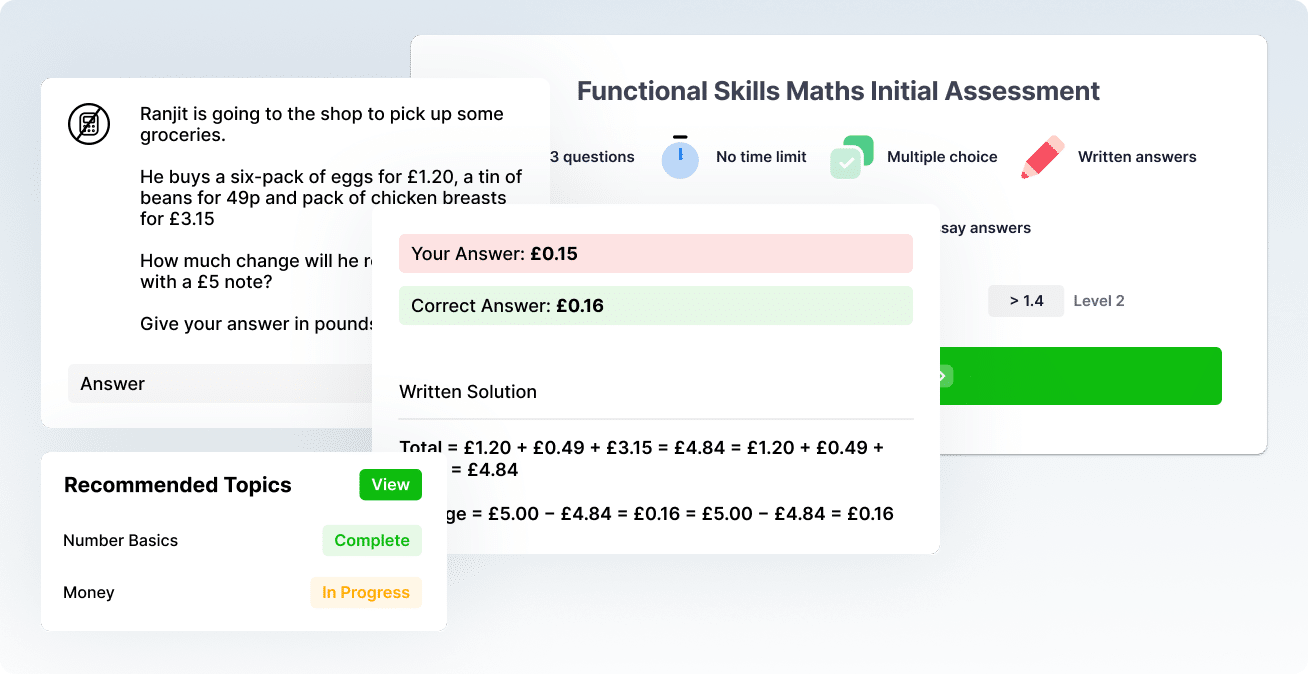 Functional Skills Maths Entry Level 3 Exam | Ofqual Regulated
