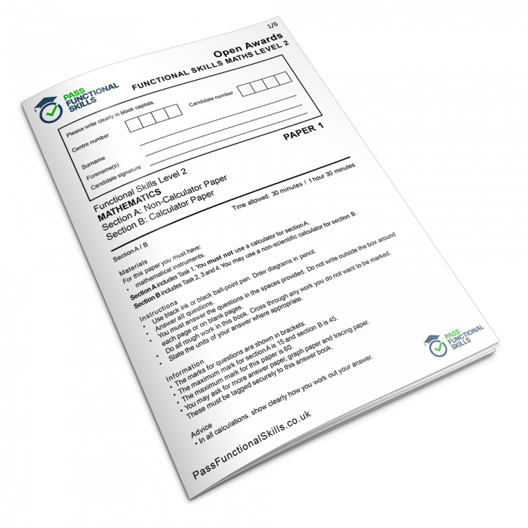 Functional Skills Maths Level 2 Practice Papers Pass Functional Skills