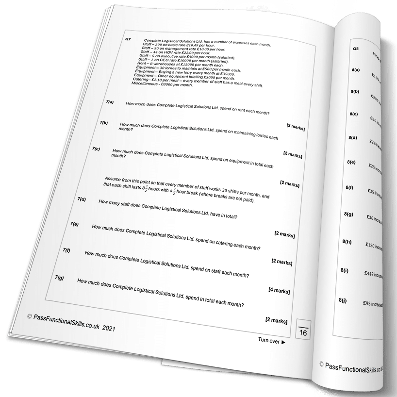 Functional Skills Maths Level 2 Worksheets by Topic | Pass Functional ...