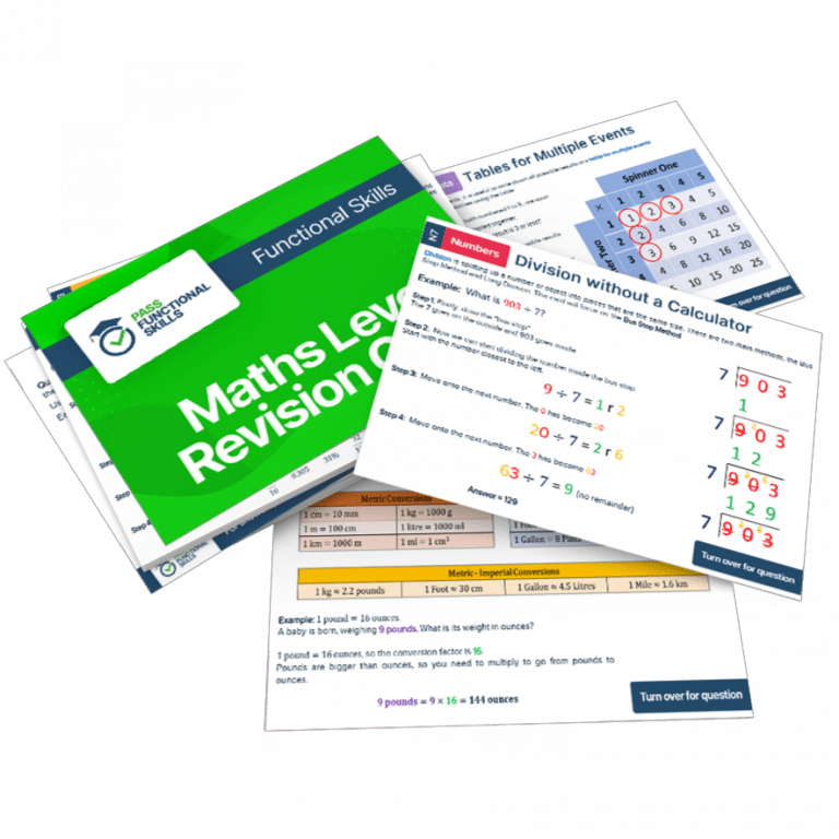Functional Skills Maths Level 2 Revision Cards | Pass Functional Skills
